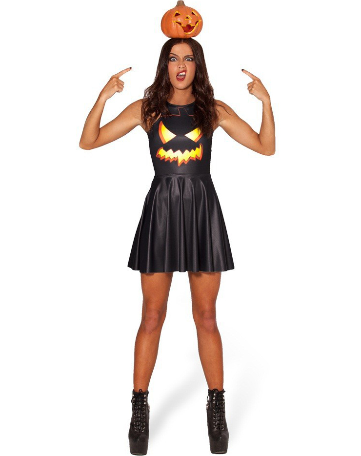 Jack O Lantern Reversible Skater Dress N8770