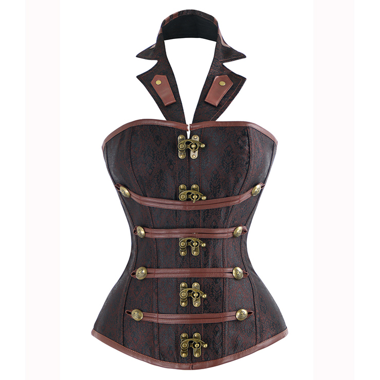 Royalty Vintage Halter Neckline Steel Bone Busk Closure Outerwear