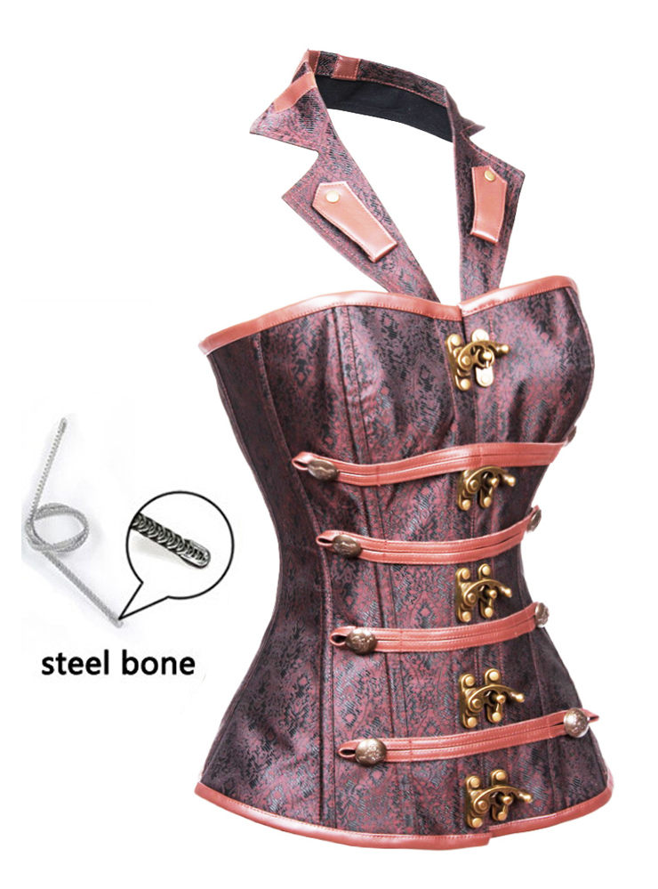 Royalty Vintage Halter Neckline Steel Bone Busk Closure Outerwear