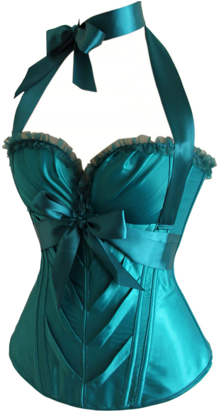 Satin Sweetheart Halter Neck Corset N9182