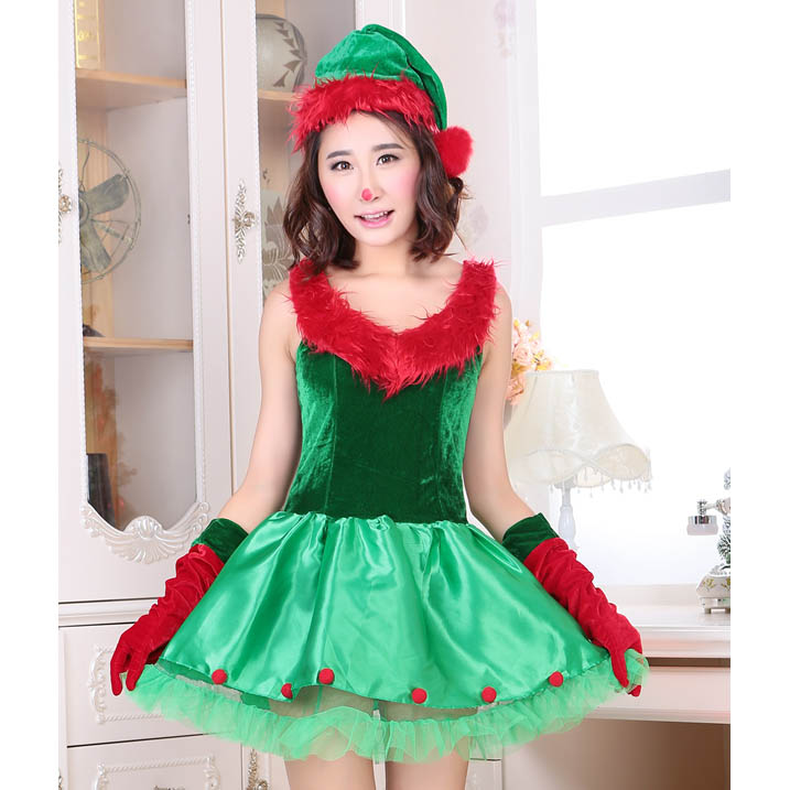 Sexy Little Helper Elf Costume N10911
