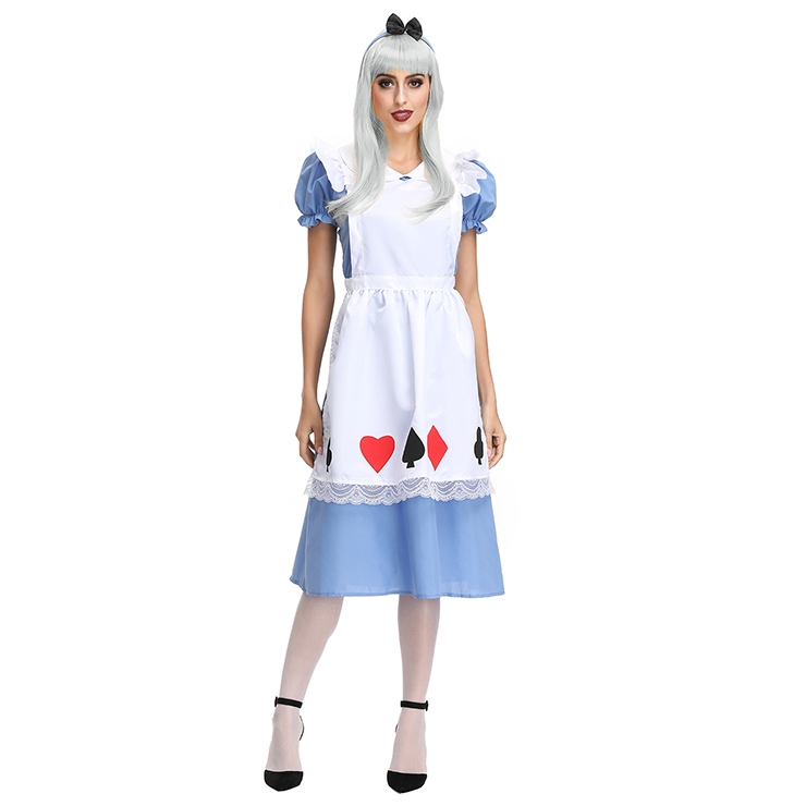 Adorable Alice Blue and White Puff Sleeve Dress Wonderland Cosplay ...