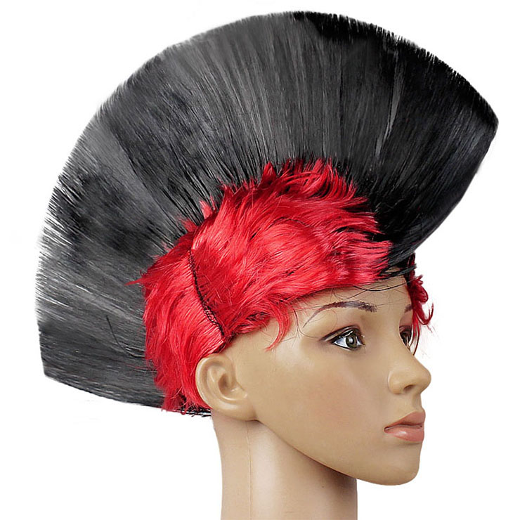 Funny Colorful Cockscomb Hair Modeling Punk Headdress Halloween ...