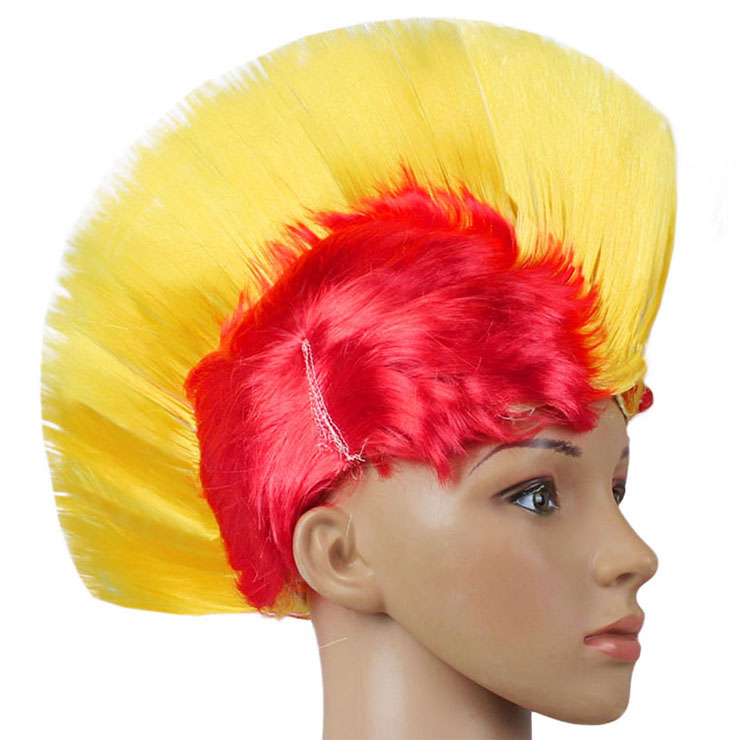 Funny Colorful Cockscomb Hair Modeling Punk Headdress Halloween ...