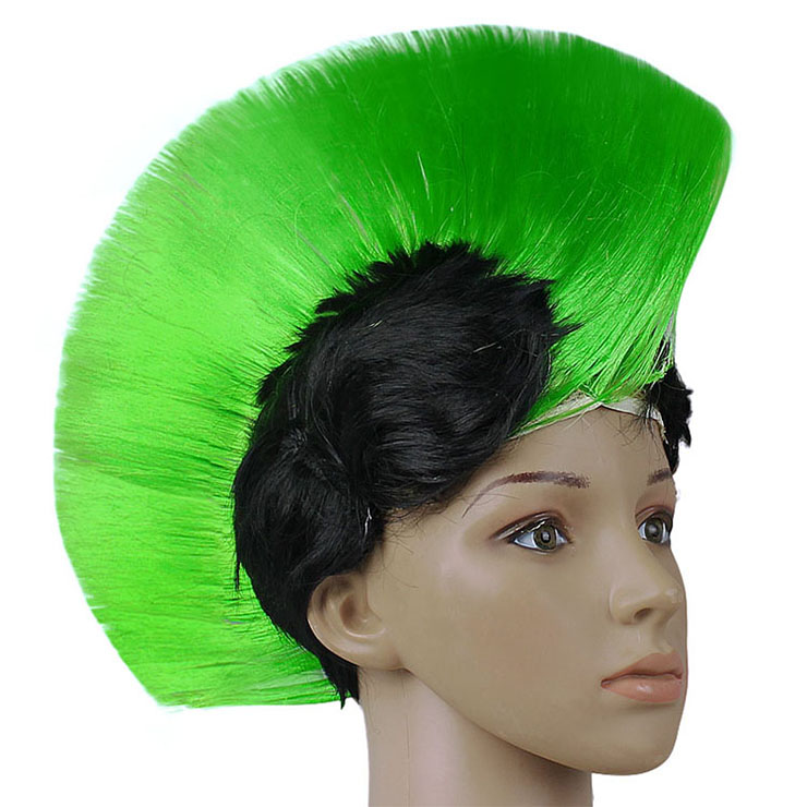 Funny Colorful Cockscomb Hair Modeling Punk Headdress Halloween ...