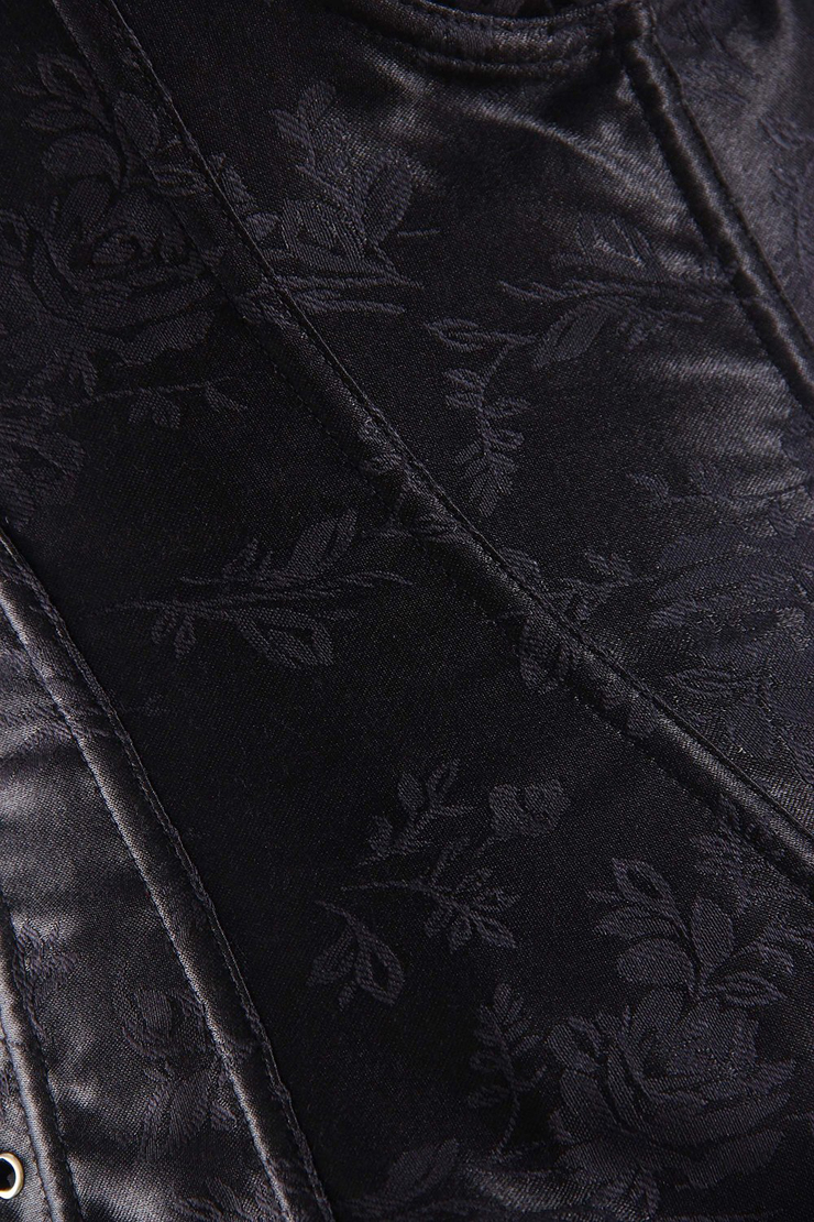 Fashion Sexy Black Jacquard Satin Corset N10007