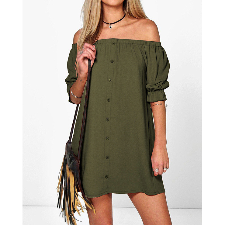 Hot Chiffon Off Shoulder Loose Casual Short Mini Dress N14210