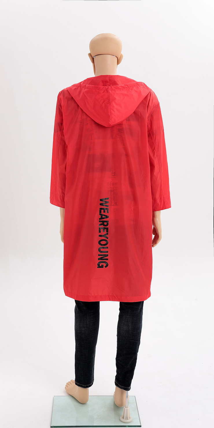 Men's Red Long Sleeve Outdoor Sun Protection Jacket N12622