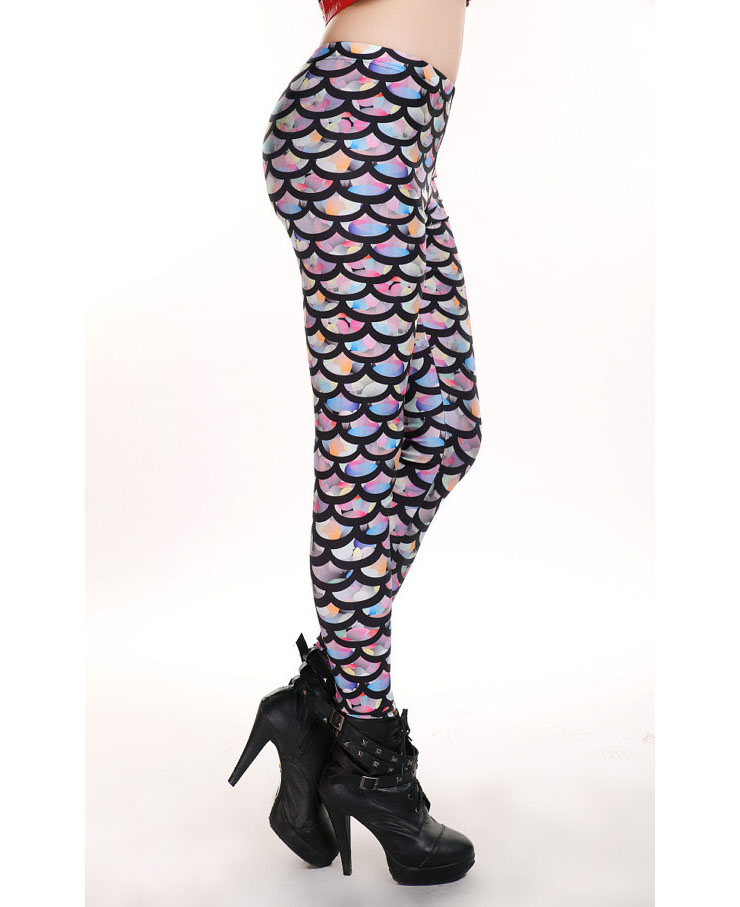 Mermaid Coloured Leggings L7851