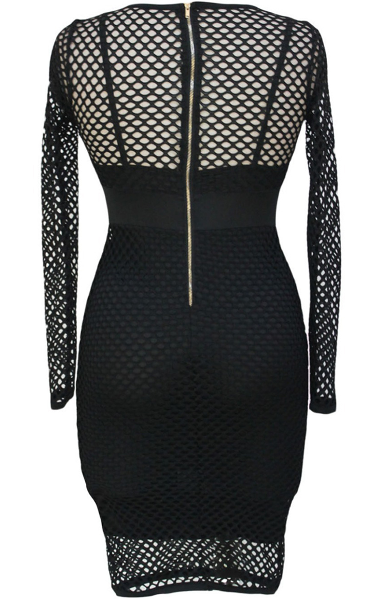 Netted Cutout Midi Dress N8913