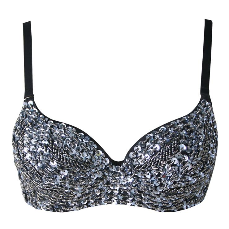 Studded Bead and Sequin Bra Top N6391
