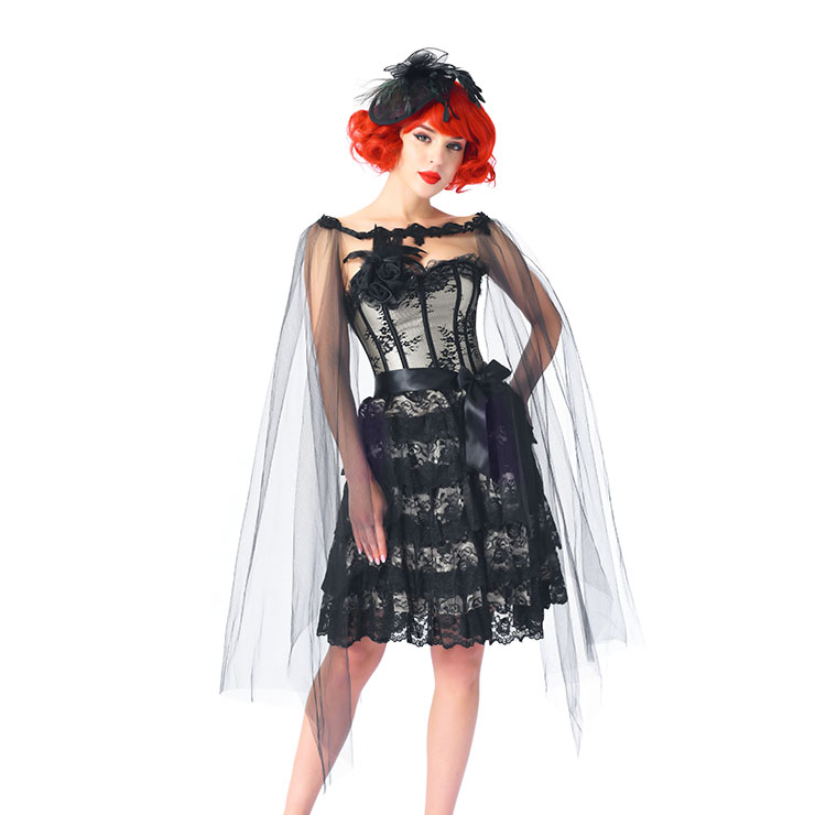 Victorian Sweetheart Neck Strapless Lace Overlay High Waist Corset ...